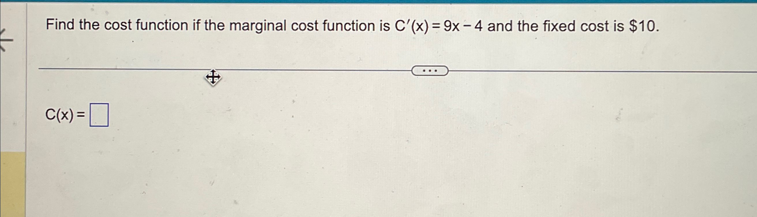 Solved Find the cost function if the marginal cost function | Chegg.com