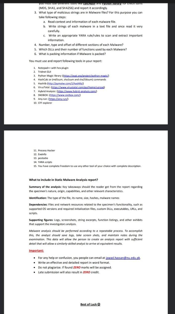 AIM of this assignment is to write a Static Analysis | Chegg.com