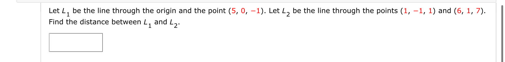 Solved Let L1 ﻿be the line through the origin and the point | Chegg.com