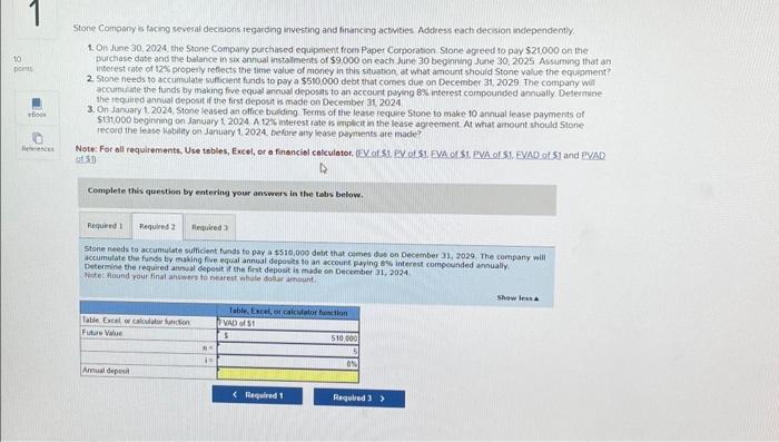 Solved 2. Stone needs to accumulate sufficient funds to pay | Chegg.com