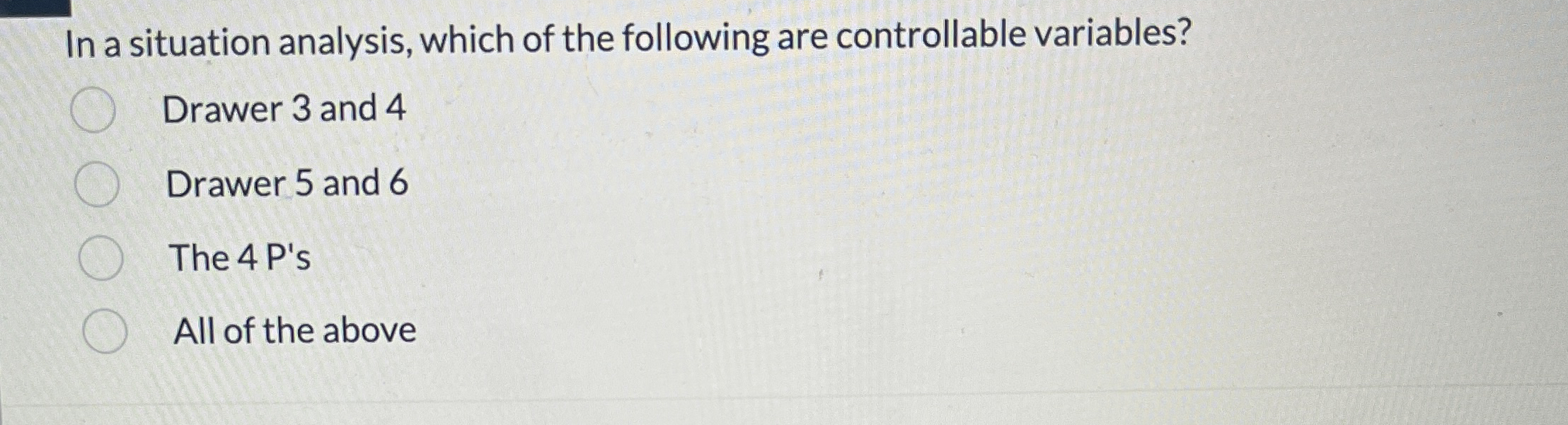 Solved In a situation analysis, which of the following are | Chegg.com