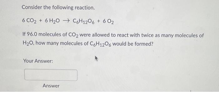 Solved Consider the following reaction. | Chegg.com