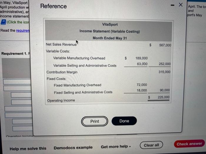 n MayMay , VitaSportVitaSport produced 18 comma | Chegg.com