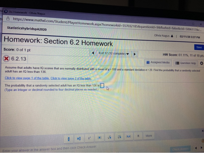 Solved to N Do Homework - Olivia Nagus | Chegg.com