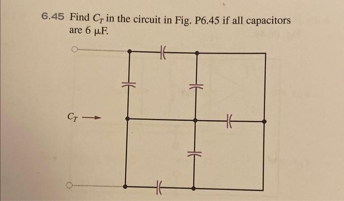 Solved 3.45 Find CT in the circuit in Fig. P6.45 if all | Chegg.com