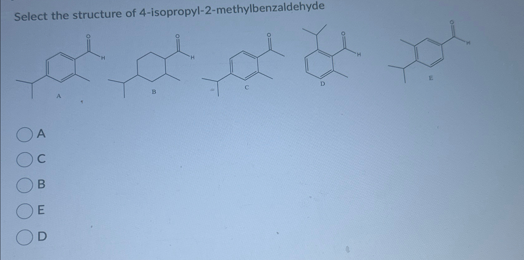 Solved Select the structure of | Chegg.com