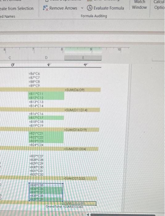 Solved im in excel and everytime I try to save the formulas | Chegg.com