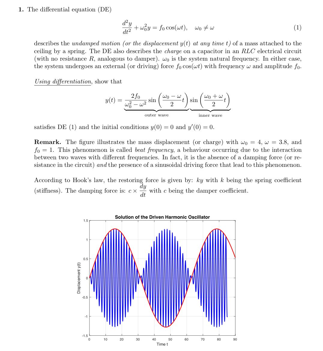 Solved The differential equation | Chegg.com