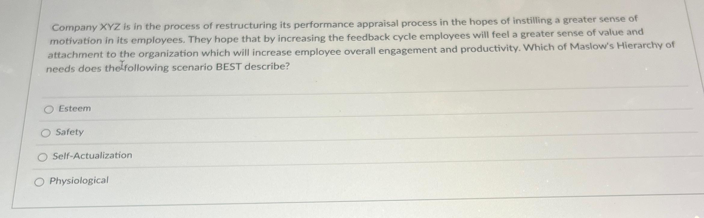 Solved Company xYZ ﻿is in the process of restructuring its | Chegg.com