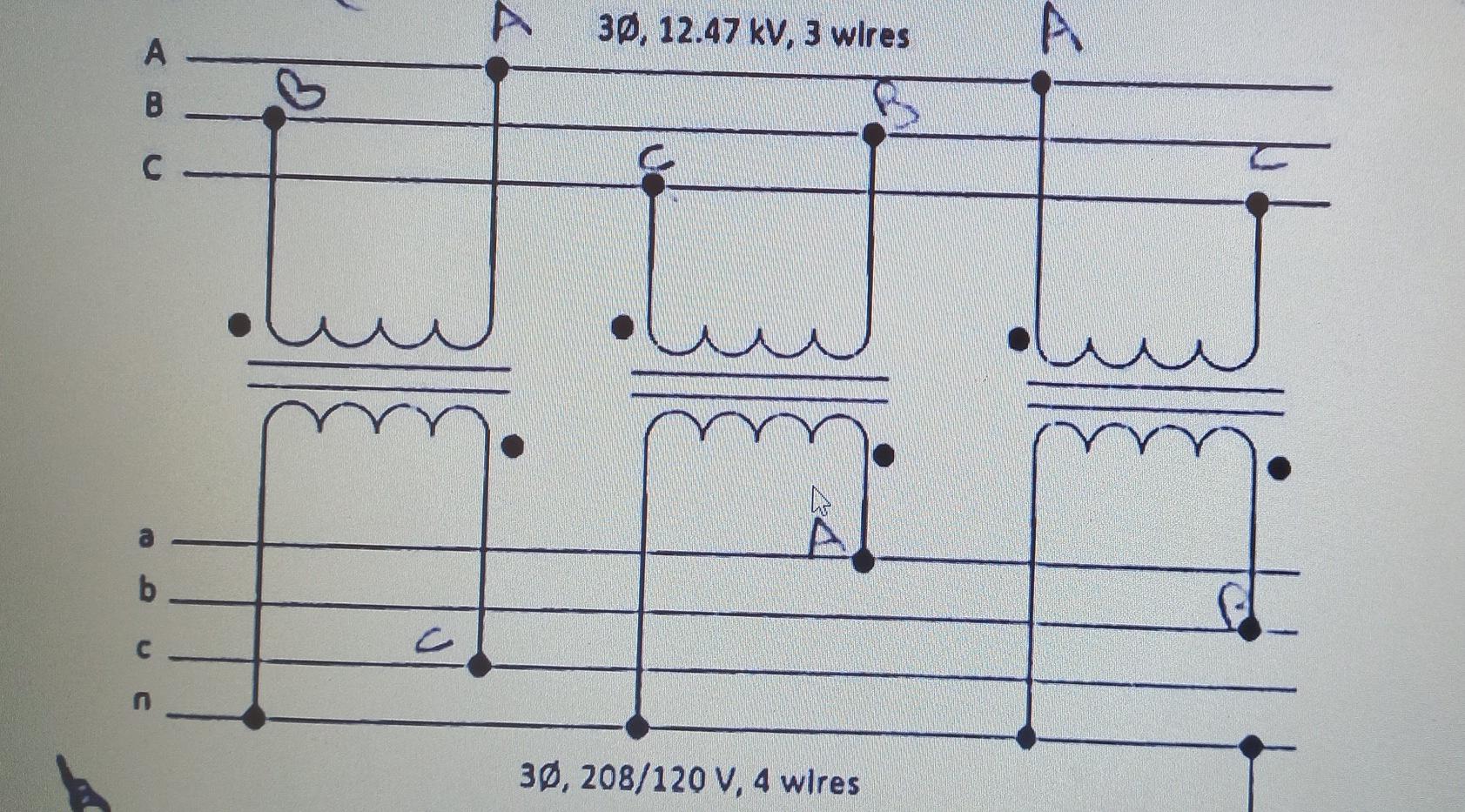 Q7. A three phase bank of three 75-kVA single phase | Chegg.com