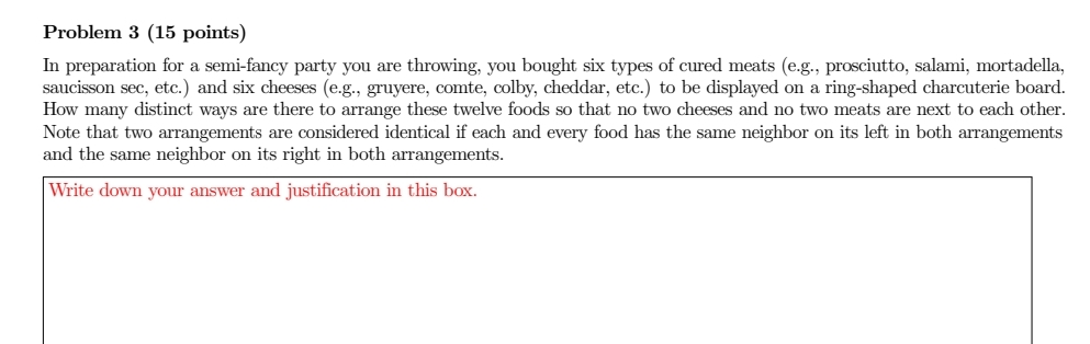 Solved Problem 3 (15 ﻿points)In preparation for a semi-fancy | Chegg.com