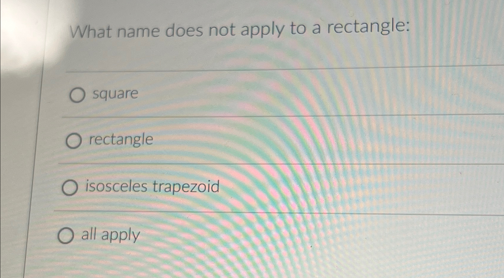 Solved What name does not apply to a | Chegg.com