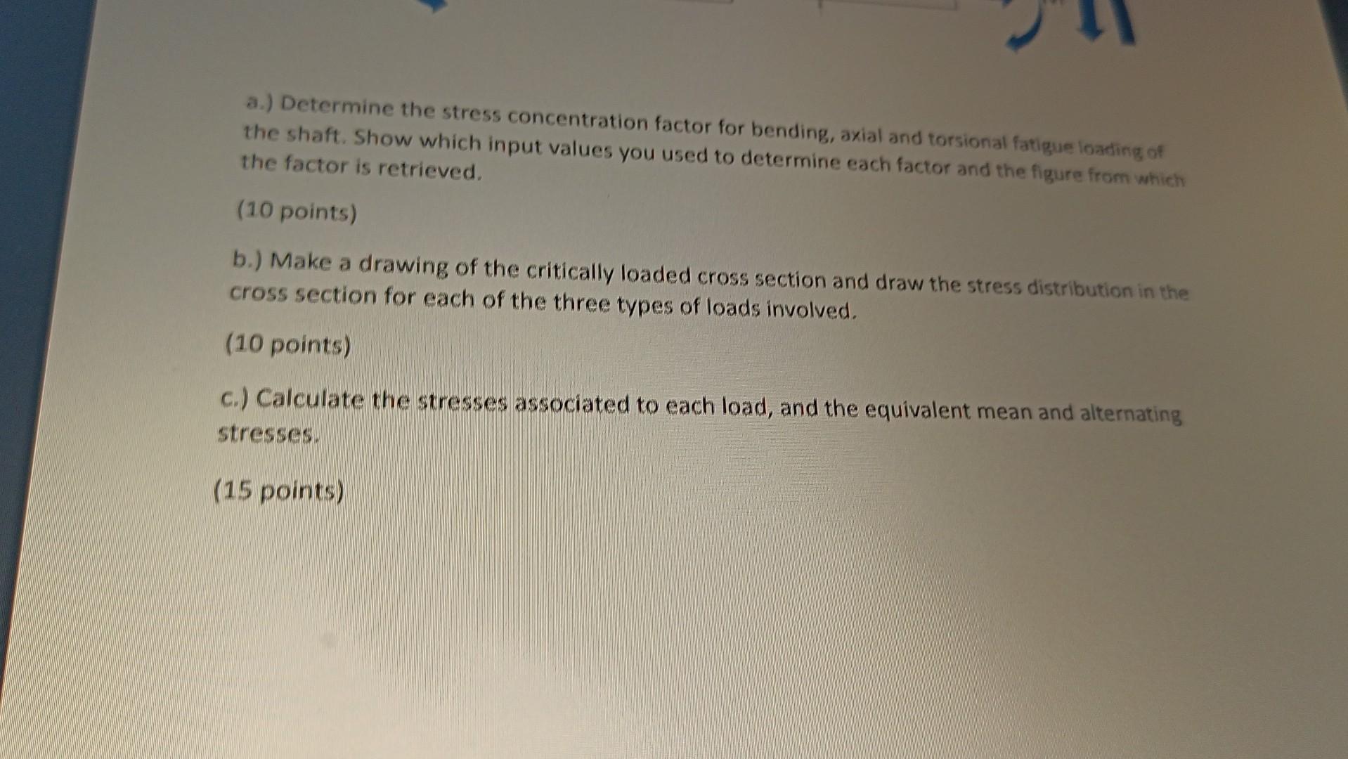 Solved 2.) A shaft has a notch with the geometry shown in | Chegg.com