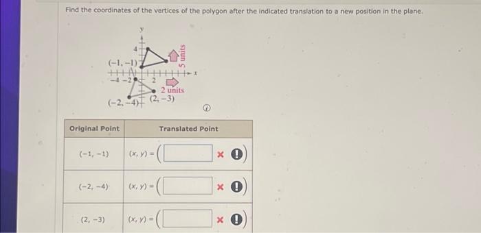 Solved Find The Coordinates Of The Vertices Of The Polygon