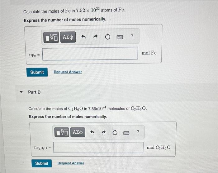 Solved Calculate the number of C atoms in 0.931 mol of C. | Chegg.com