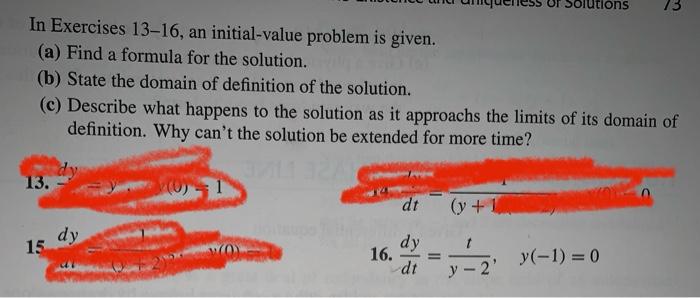Solved In Exercises 13-16, an initial-value problem is | Chegg.com