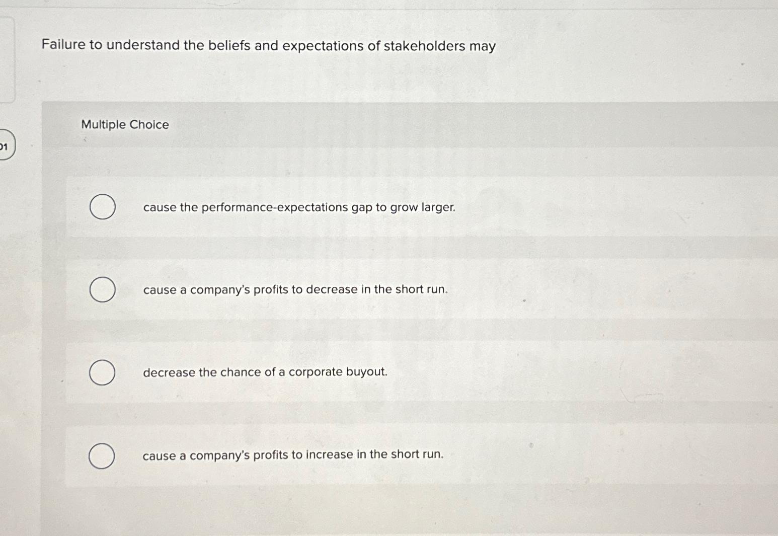 Solved Failure to understand the beliefs and expectations of | Chegg.com