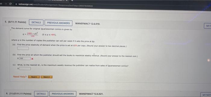Solved & webassign.news/Student Assignment | Chegg.com
