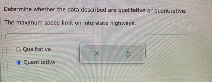 Solved Determine whether the data described are qualitative | Chegg.com