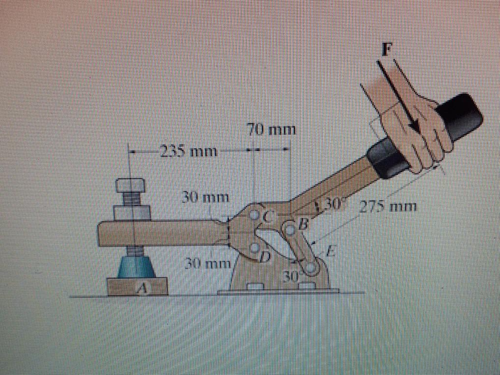 Solved Consider the toggle clamp shown in (Figure 1). LW | Chegg.com