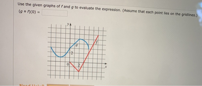 Solved Use the given graphs of fand g to evaluate the | Chegg.com