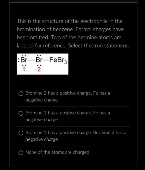 Solved This is the structure of the electrophile in the | Chegg.com