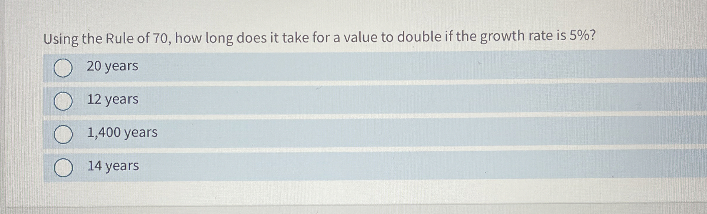 Solved Using the Rule of 70 , ﻿how long does it take for a | Chegg.com