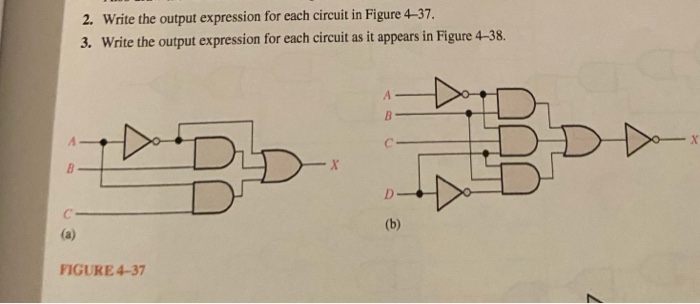 Solved 2 Write The Output Expression For Each Circuit In 