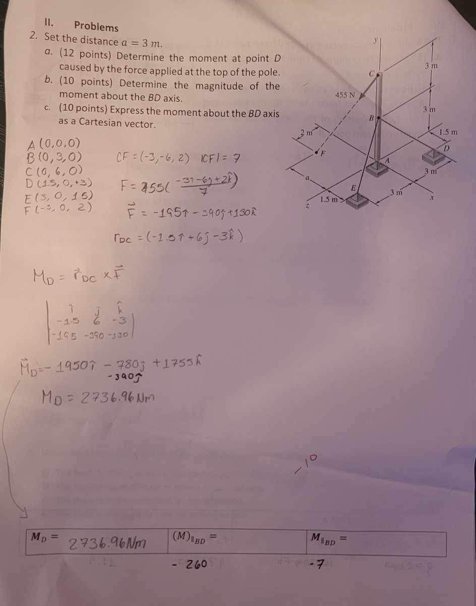 Solved II. ﻿ProblemsSet the distance a=3m.a. (12 ﻿points) | Chegg.com