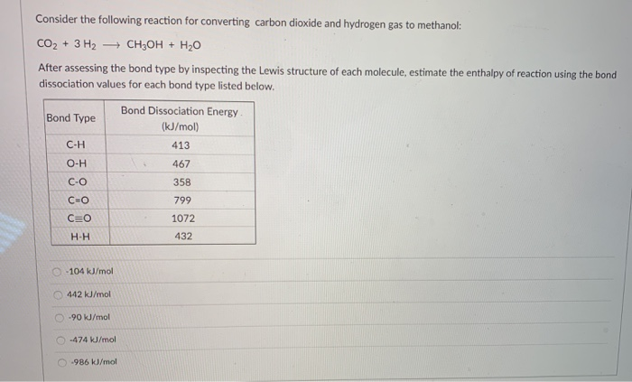 Solved Consider the following reaction for converting carbon | Chegg.com