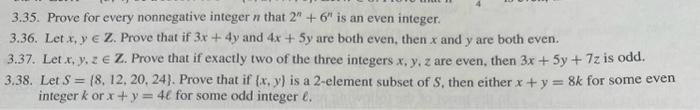 Solved 3.35. Prove for every nonnegative integer n that | Chegg.com