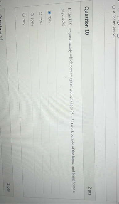 Solved Question 102 ﻿ptsIn the U.S., ﻿approximately which | Chegg.com