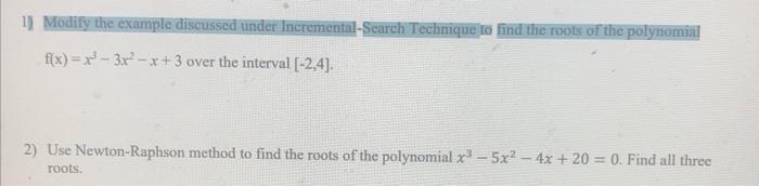 Solved 1) Modify the example discussed under | Chegg.com