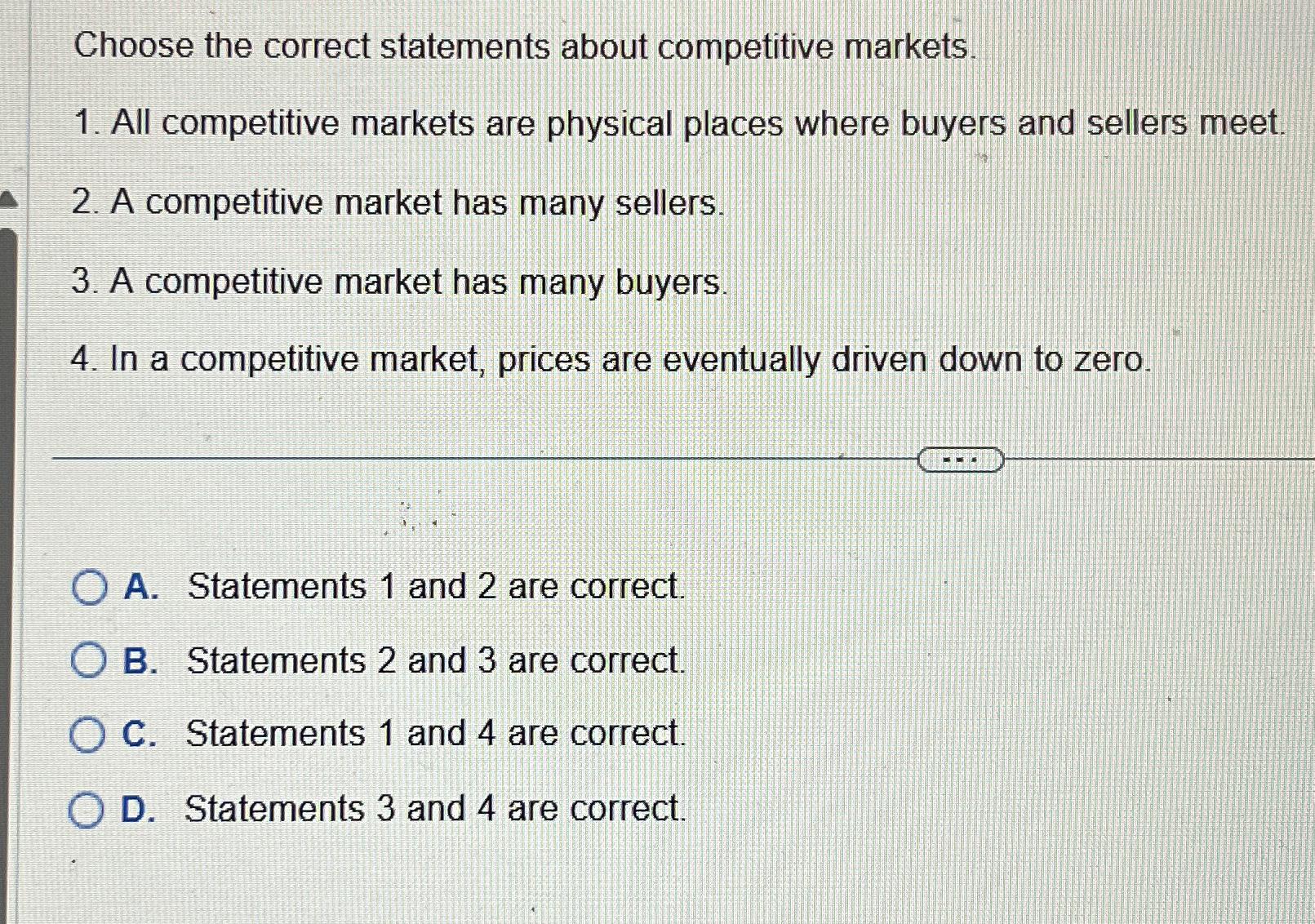 Solved Choose the correct statements about competitive | Chegg.com