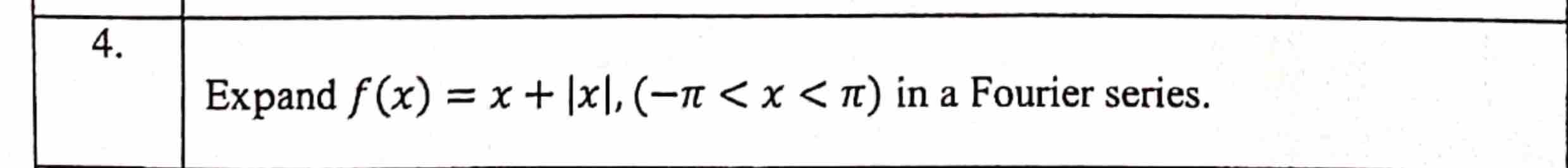 Solved Expand f (x) = ﻿x + |x|, (-m