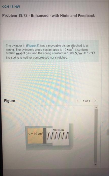 Solved Problem 18.72 - Enhanced - with Hints and Feedback | Chegg.com