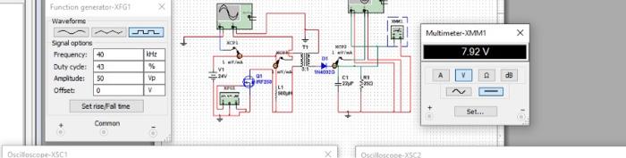 Solved 2011 Multimeter-XMM1 T1 XCP2 1 mV/A 7.92 V 01 uvilwal | Chegg.com