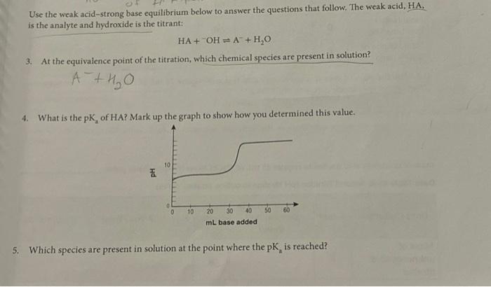 Solved Use the weak acid-strong base equilibrium below to | Chegg.com