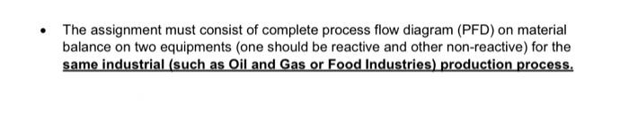 Solved The assignment must consist of complete process flow | Chegg.com