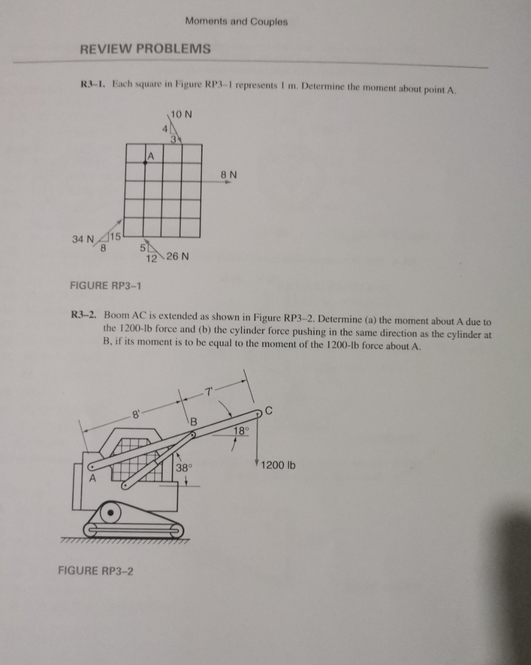 Solved Moments and CouplesREVIEW PROBLEMSR.3-1. ﻿Each square | Chegg.com