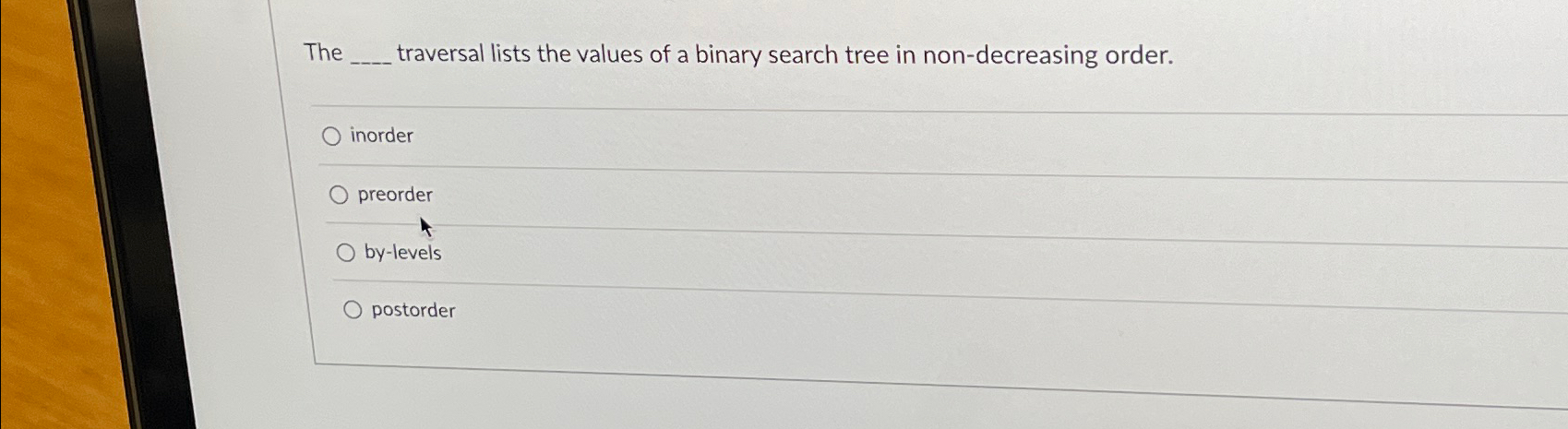 Solved The q, ﻿traversal lists the values of a binary search | Chegg.com