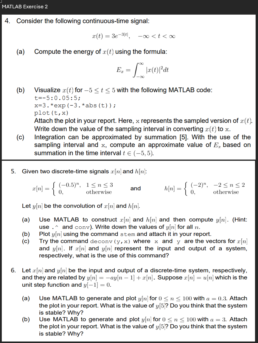 Solved Consider the following continuous-time | Chegg.com