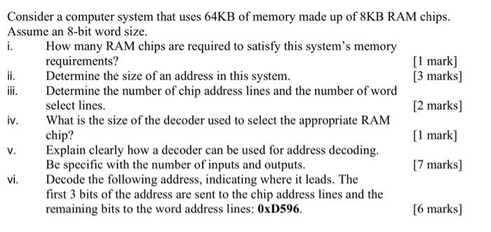Solved Consider a computer system that uses 64 KB of memory | Chegg.com