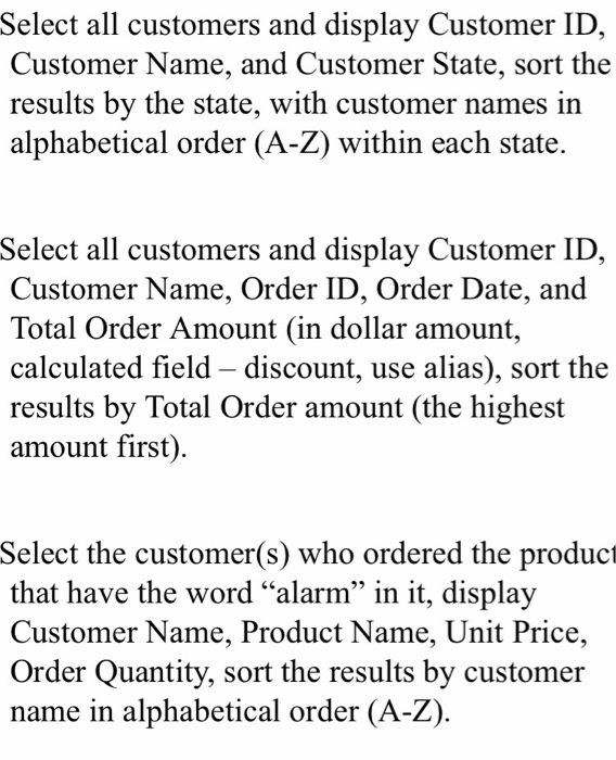 Solved can someone give me the correct query for these 3 | Chegg.com