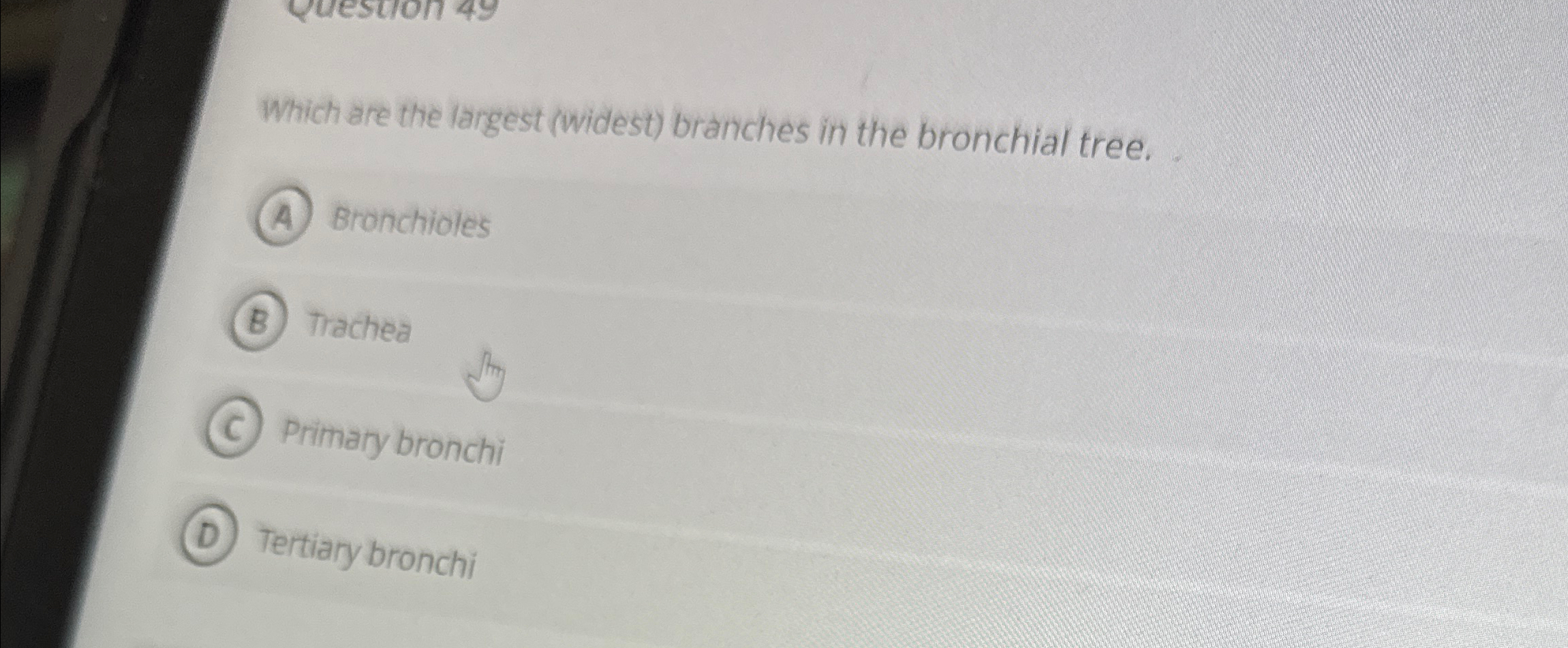 Solved Which are the largest (widest) ﻿branches in the | Chegg.com