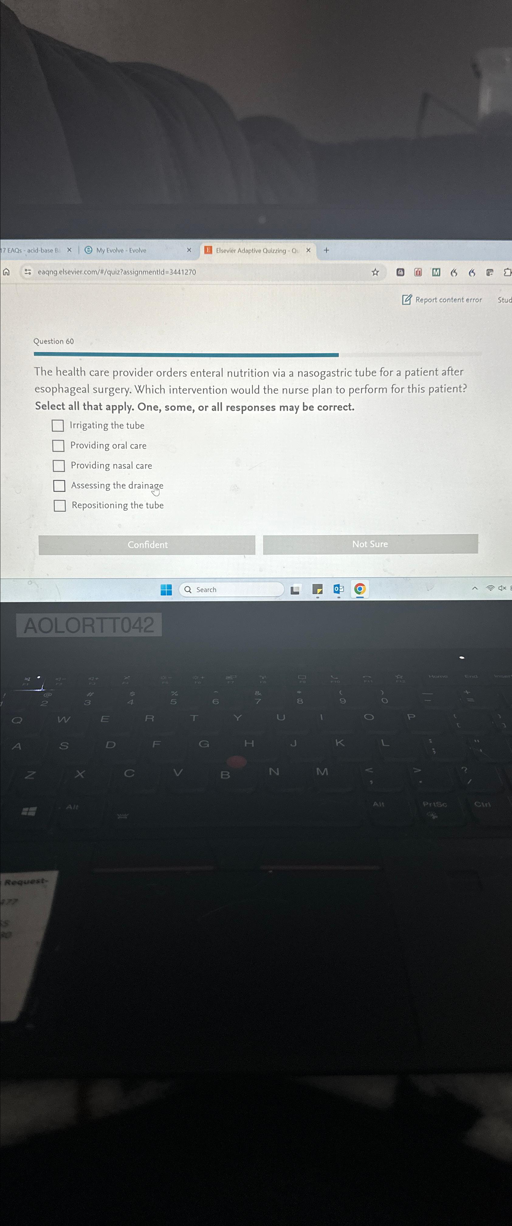 Solved Question 60The health care provider orders enteral | Chegg.com