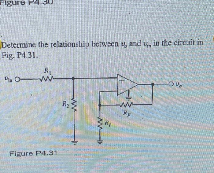 Solved Determine the relationship between Vo and Vin in the | Chegg.com