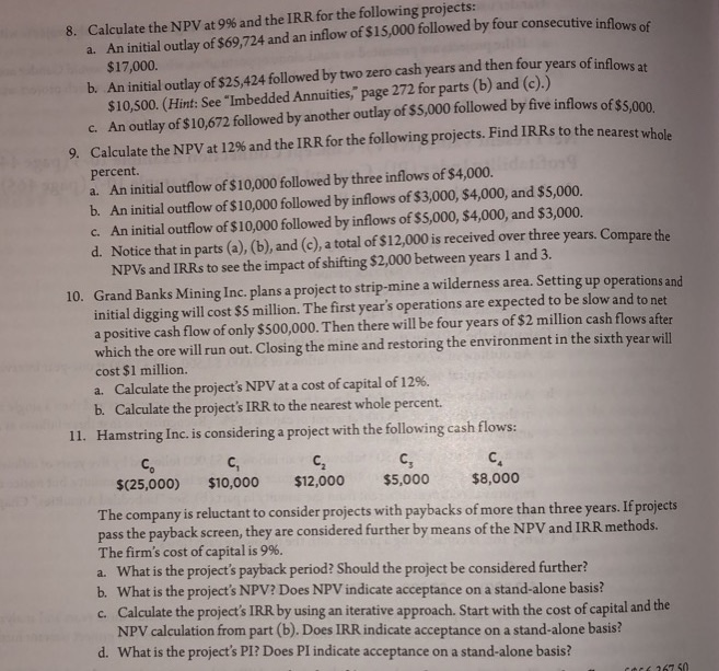 Solved Internal Rate of Return (IRR)—Iterative Procedure: | Chegg.com