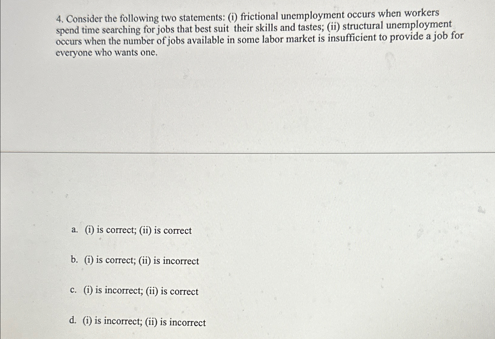 Consider the following two statements: (i) | Chegg.com