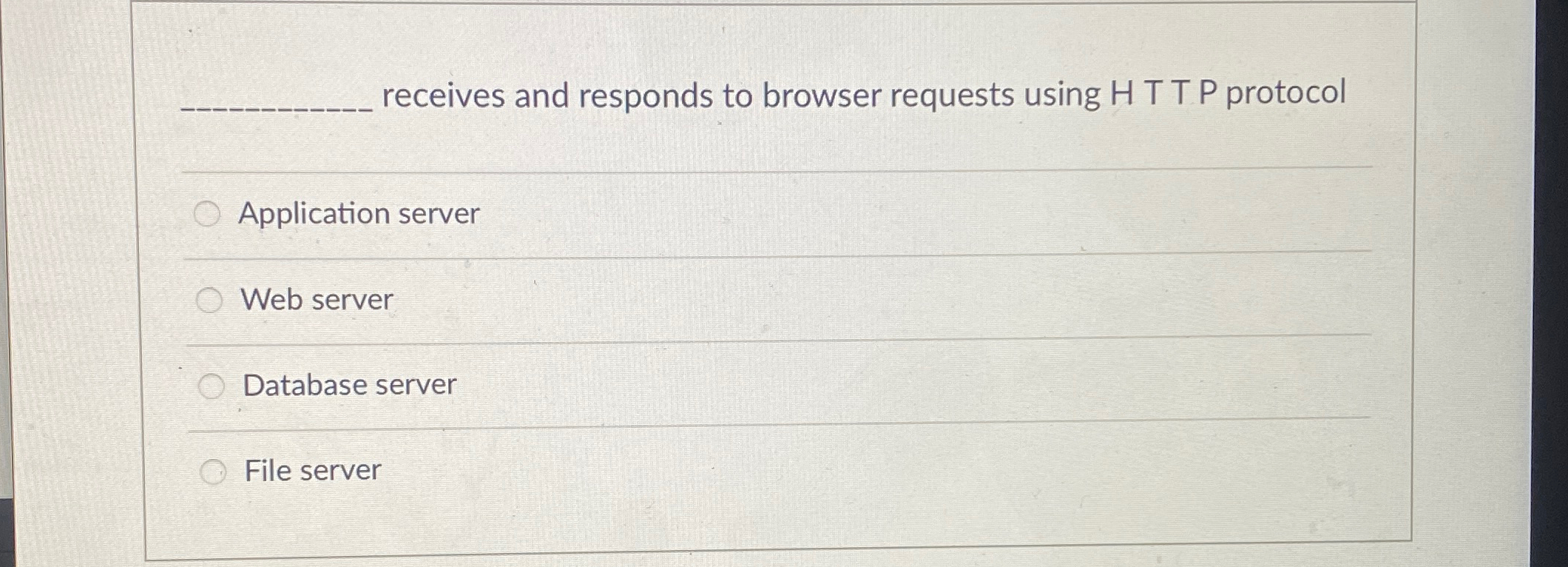Solved receives and responds to browser requests using H T T | Chegg.com